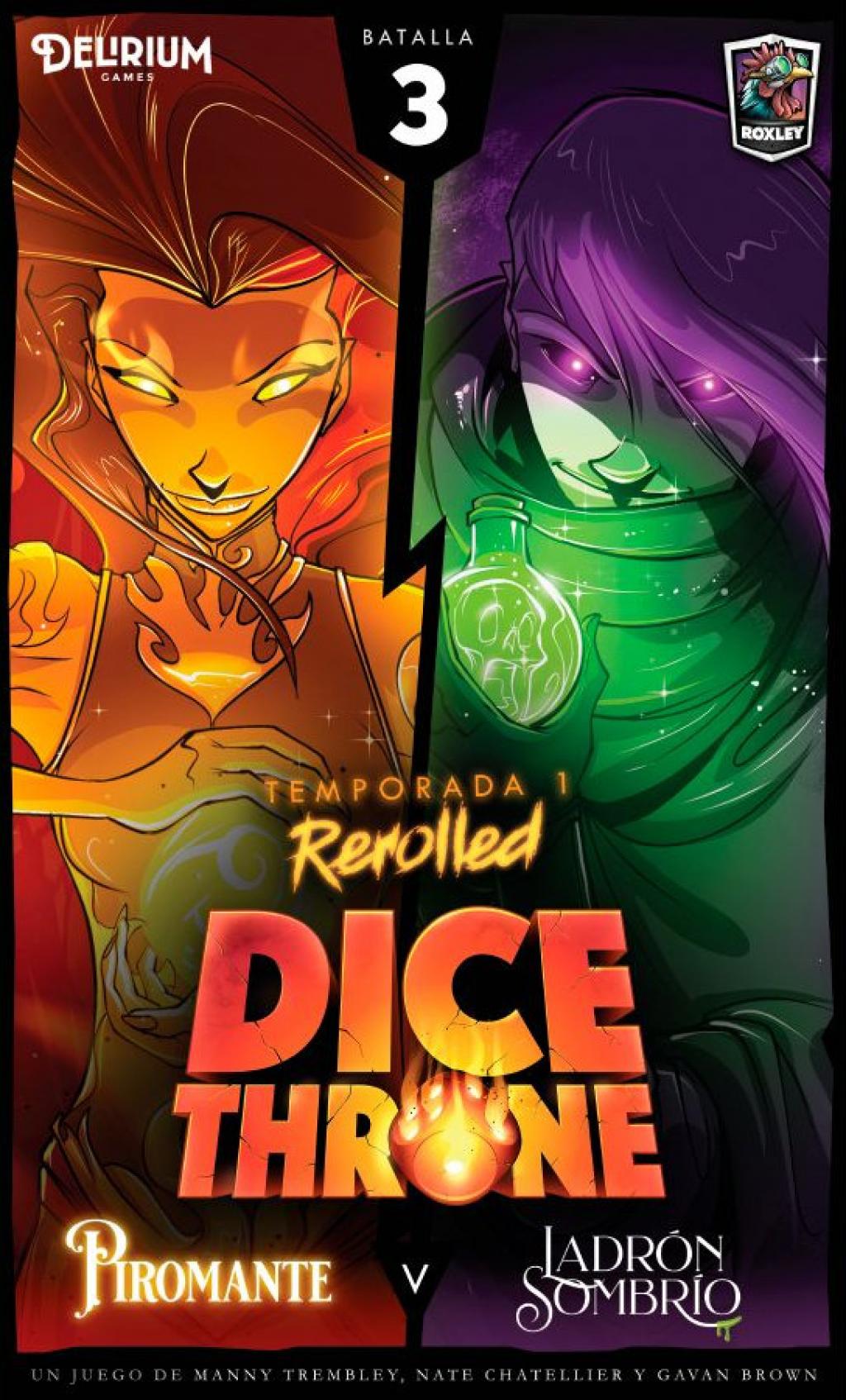 Dice Throne: Season One – Piromante v. Ladrón Sombrío ~ Juego de mesa ...